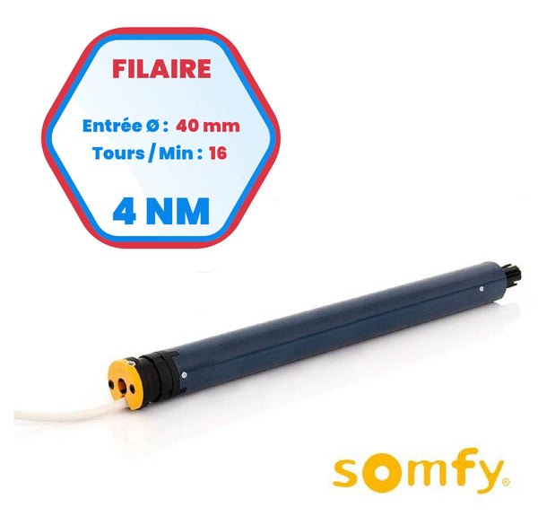 Moteur Somfy LS40 ARIES S 4 Nm